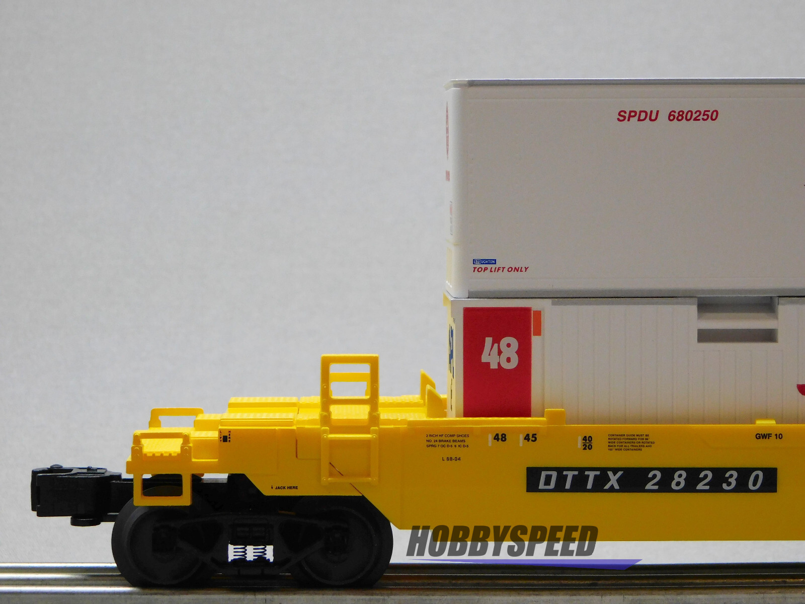LIONEL TTX MAXI STACK W/ CONTAINER LOAD freight train railroad flat ...