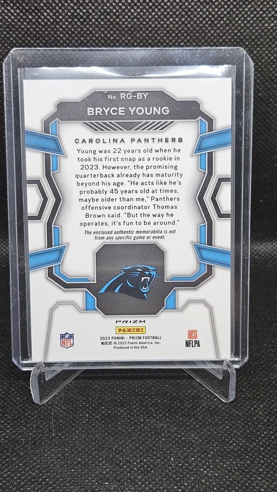 2023 Prizm Bryce Young Rookie Gear Patch Silver Prizm Rookie RC ...