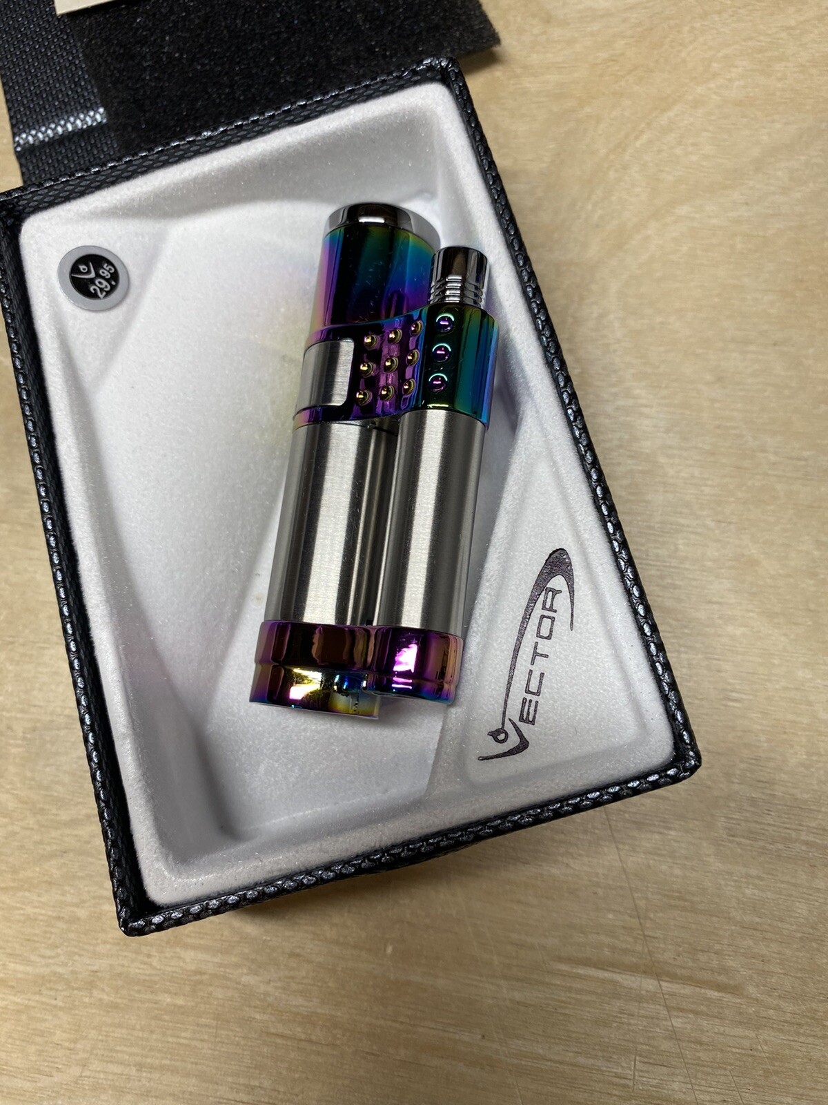 Vector Stratos Single Jet Torch Cigar Lighter - Chrome and Prizm - New ...