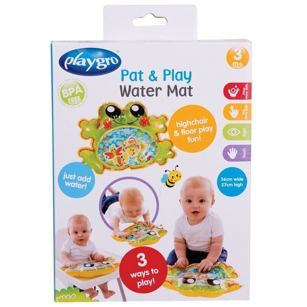 Playgro Frog Pat And Play Baby Water Sensory Interactive Activity Mat ...