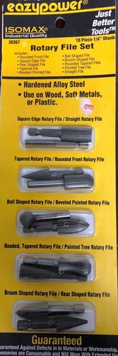 Easypower Rotary File Set-10 Piece 1/4" Shanks 83771303679| eBay