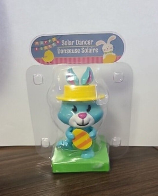2021 Solar Powered Dancing Toy Bobblehead - Easter - Blue Bunny With ...