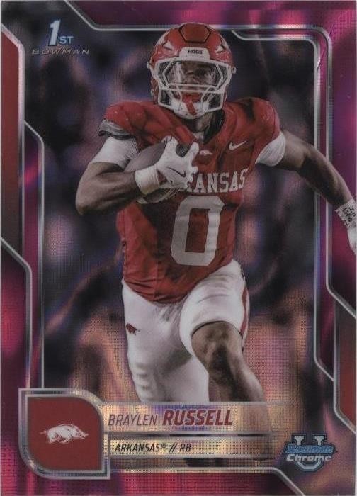 2025 Bowman University Chrome - Braylen Russell #121 Pink Lava ...