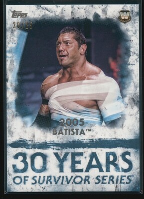 Batista 2018 Topps WWE Undisputed 30 Years of Survivor Series Blue 20/ ...