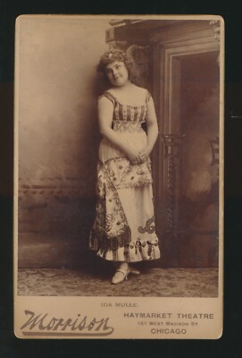 1890's WILLIAM McKENZIE MORRISON Cabinet Photograph -IDA MULLE (Actress ...