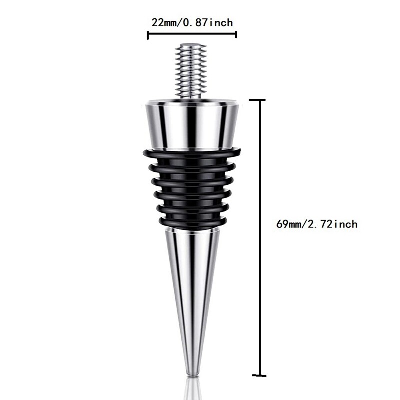 6 Pieces Metal Bottle Stopper Blank Zinc Alloy Wine Bottle Stopper ...