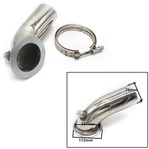 3'' Stainless Downpipe Elbow V-band Adapter Flange Clamp For Turbo HY35 ...