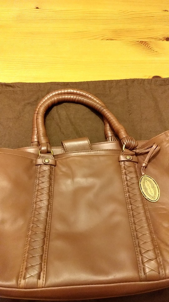 Elie Tahari brown leather purse handbag never used | eBay