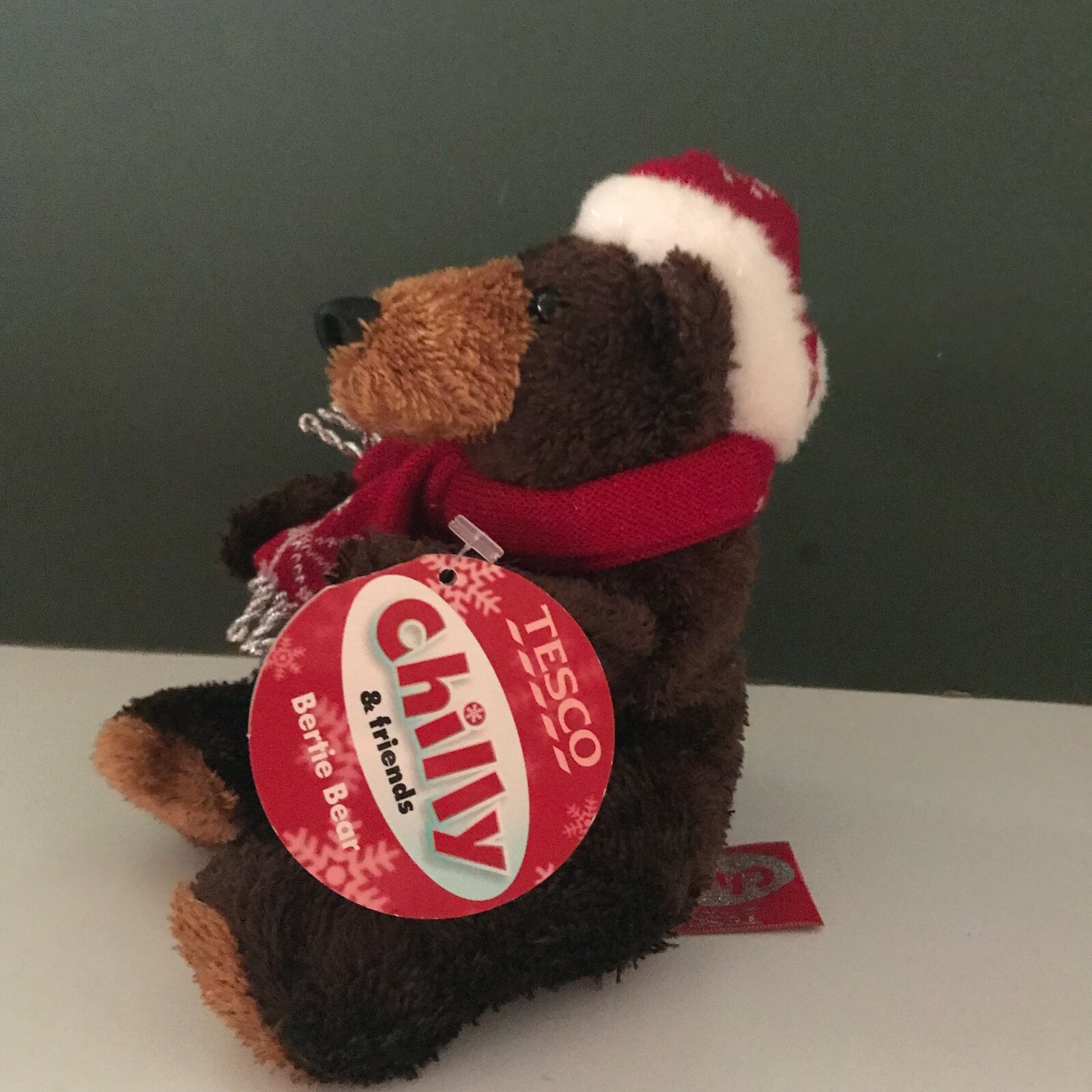 Tesco Chilly & Friends - 2002 Bertie Bear Beanie Plush Soft Toy With ...