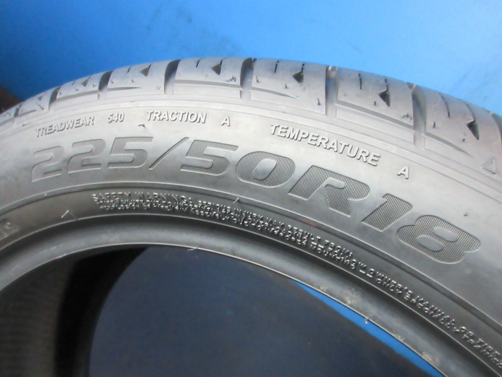 Used Primewell PS890 Touring 225 50 18 9-10/32 High Tread No Patch ...