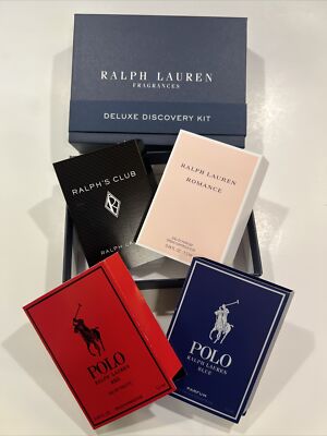 RALPH LAUREN 🎁 Discovery Kit POLO RED & BLUE, RALPH’S CLUB, ROMANCE 4pc ...