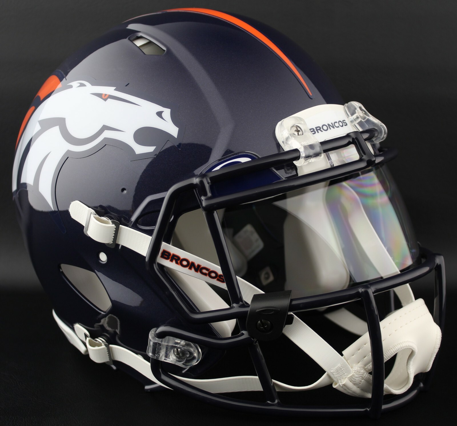 DENVER BRONCOS NFL Gameday REPLICA Football Helmet w/ OAKLEY Eye Shield ...