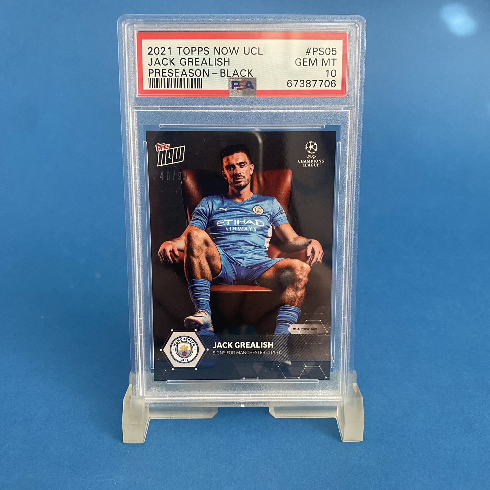 Jack Grealish Topps Now UCL /99 PSA 10 PS05 Man City | eBay