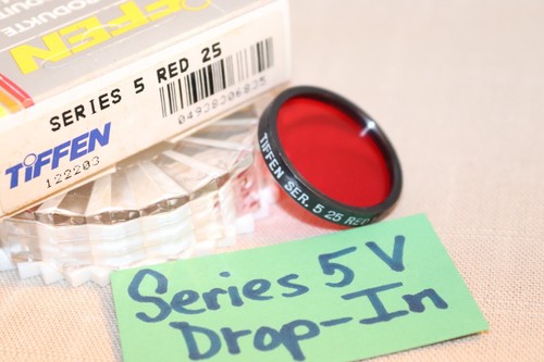 NEW Vtg TIFFEN Series 5 V RED 25 FILTER USA Drop-IN Ser 6 Medium Red 25 ...