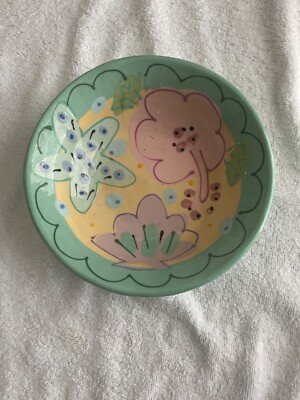 Susan Painter Pottery Beach House Scene Serving Bowl With Handles 8"x2 ...