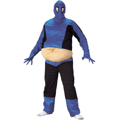 Fat Spider Hero Man Comic Book Funny Fancy Dress Up Halloween Adult ...