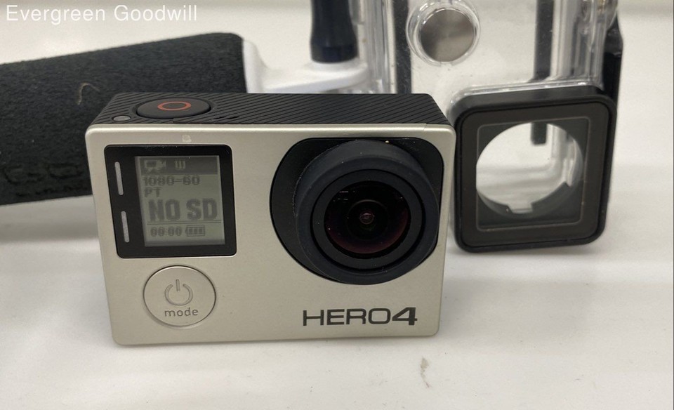 GoPro Hero 4 Action Camera with Grip Powers On Untested P/R | eBay