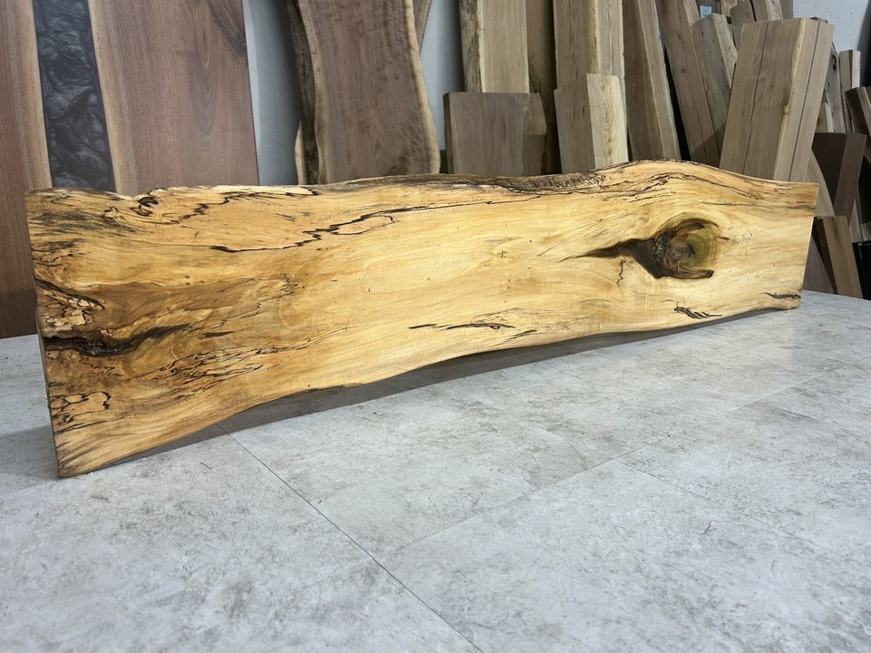 Live Edge Spalted Poplar Wood Slab/ Rustic Poplar/Kiln Dried Poplar ...