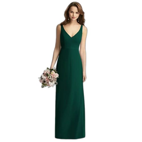 Thread Sleeveless V-Back Long Trumpet Gown in Hunter Green - Size 10 | eBay