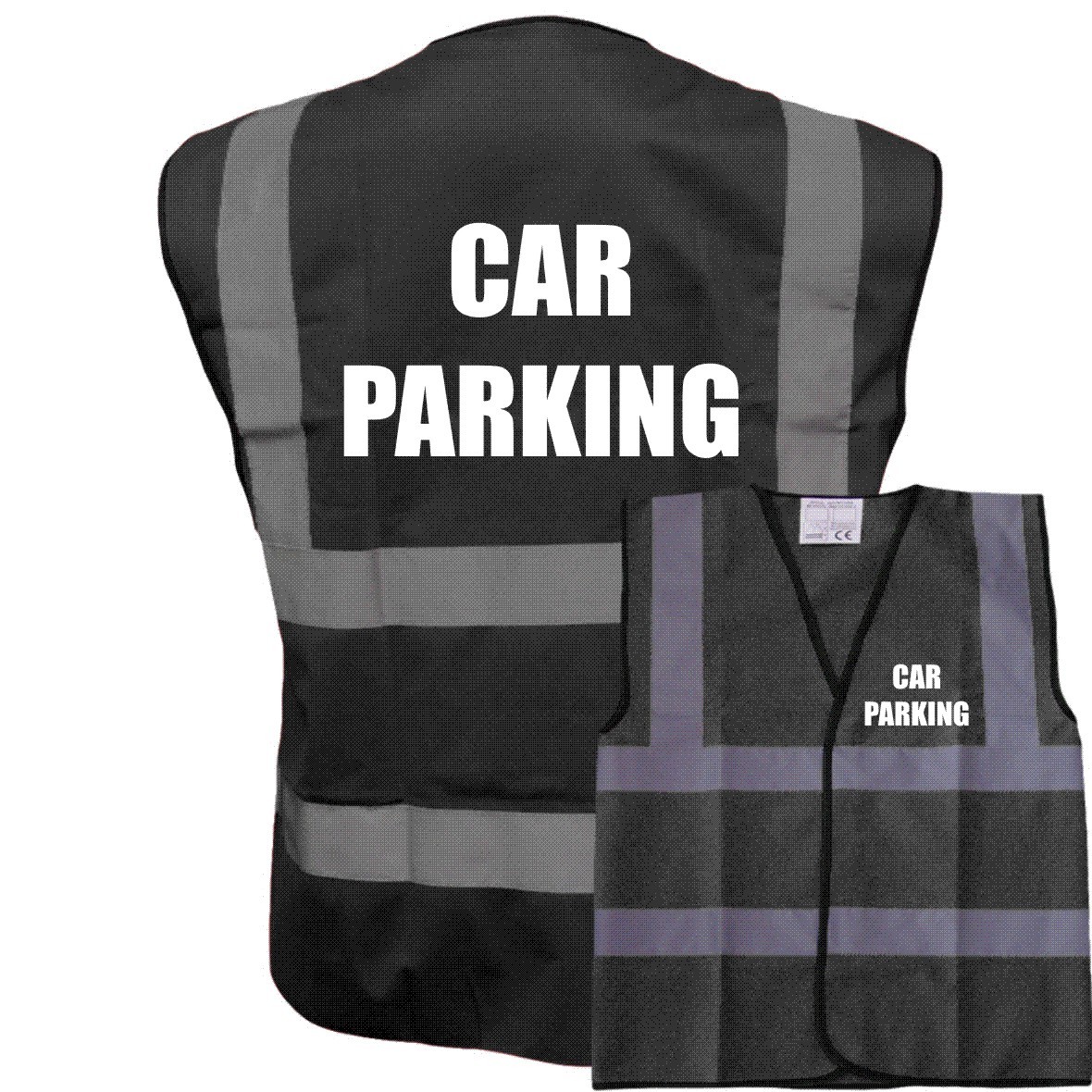 PRINTED EVENTS BLACK HI VIS VESTS, STAFF, MARSHAL, VOLUNTEER,EVENT ...
