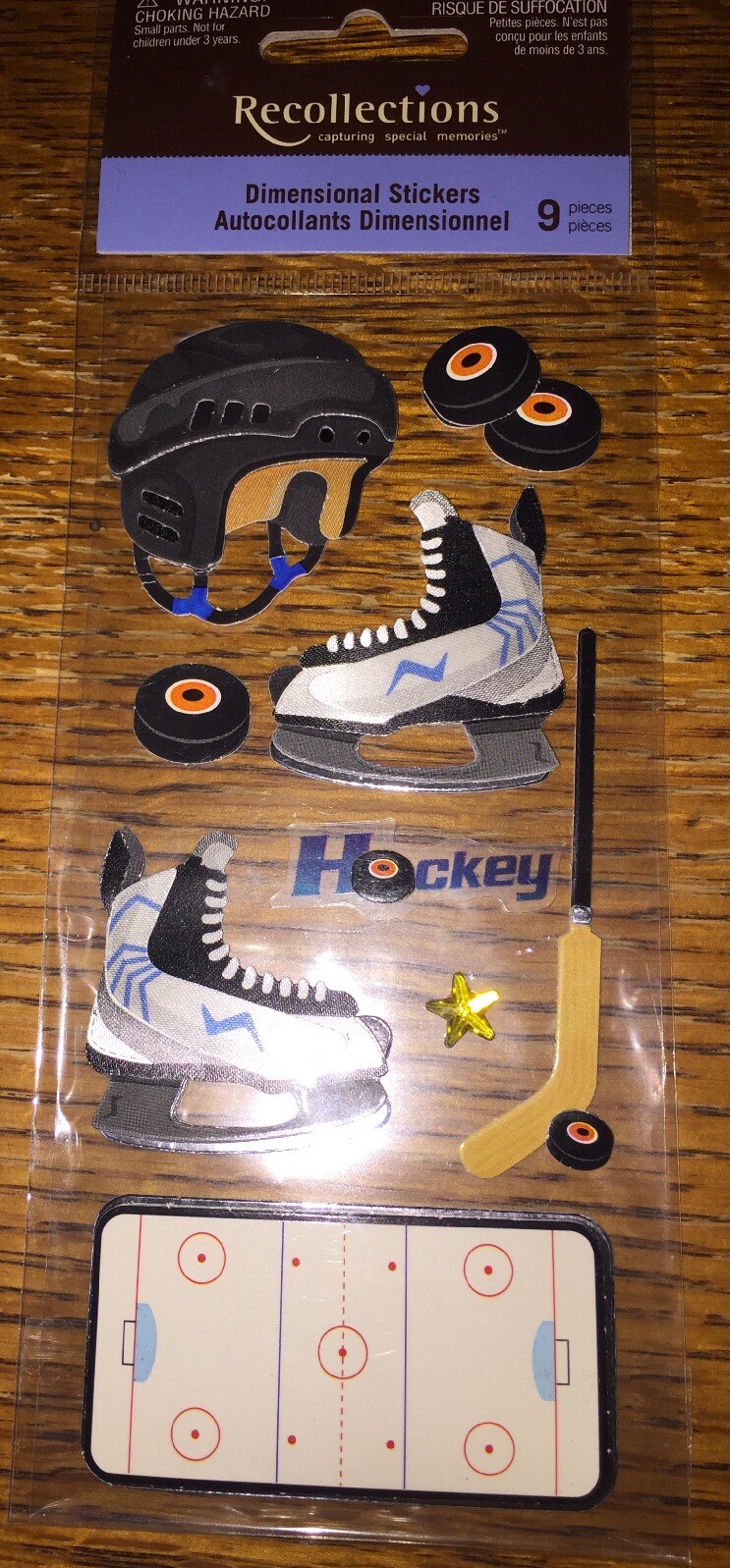 Recollections Ice Hockey Skates Rink Skating Practice Scrapbook ...