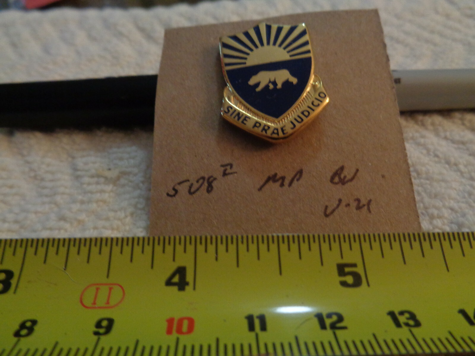 508th Military Police Battalion V-21 Unit Crest, DI, DUI (DRAW#85) | eBay