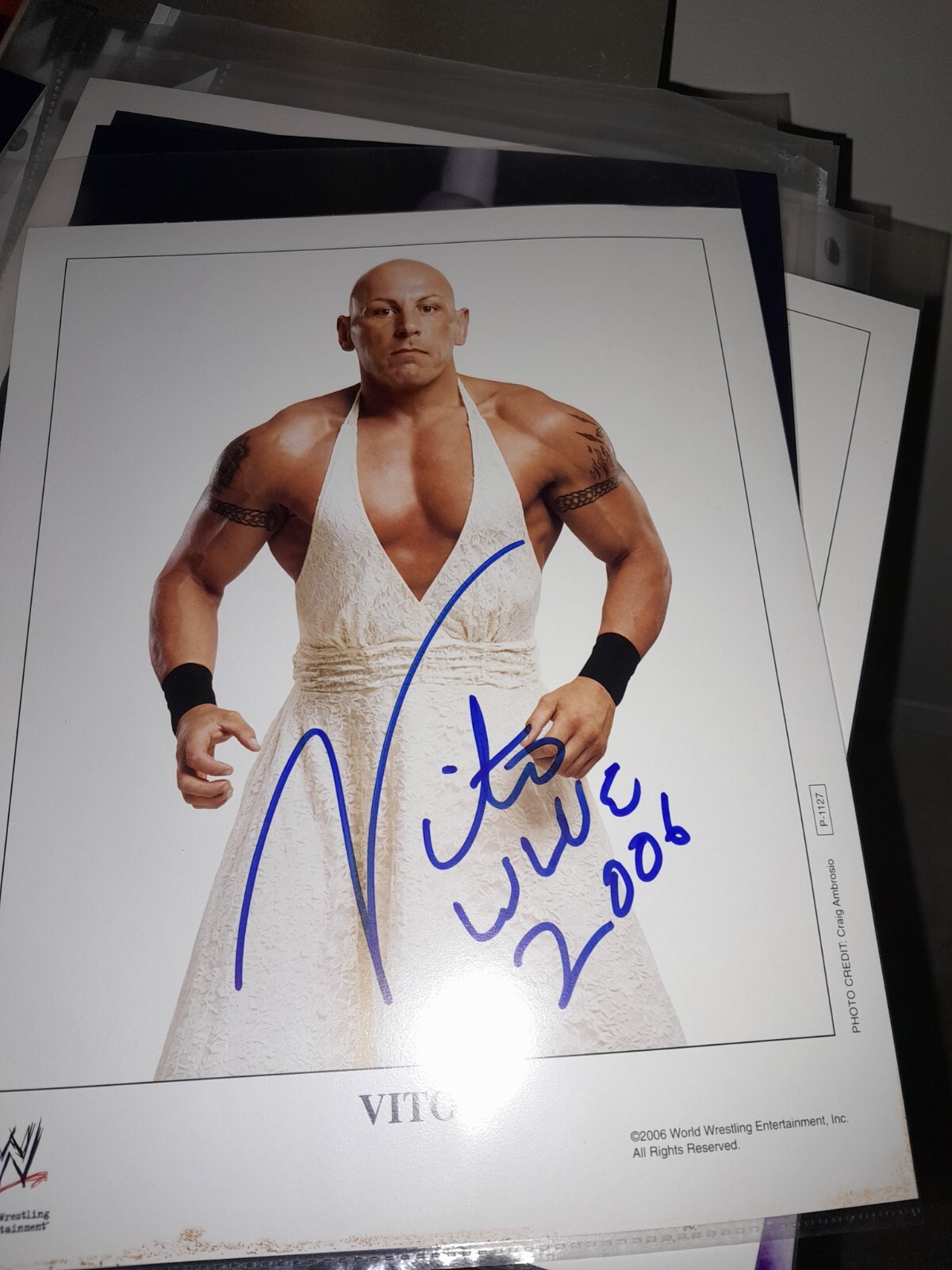 Vito Signed Wwe Promo Very Rare 2006 Big Viro Wcw Legend | eBay