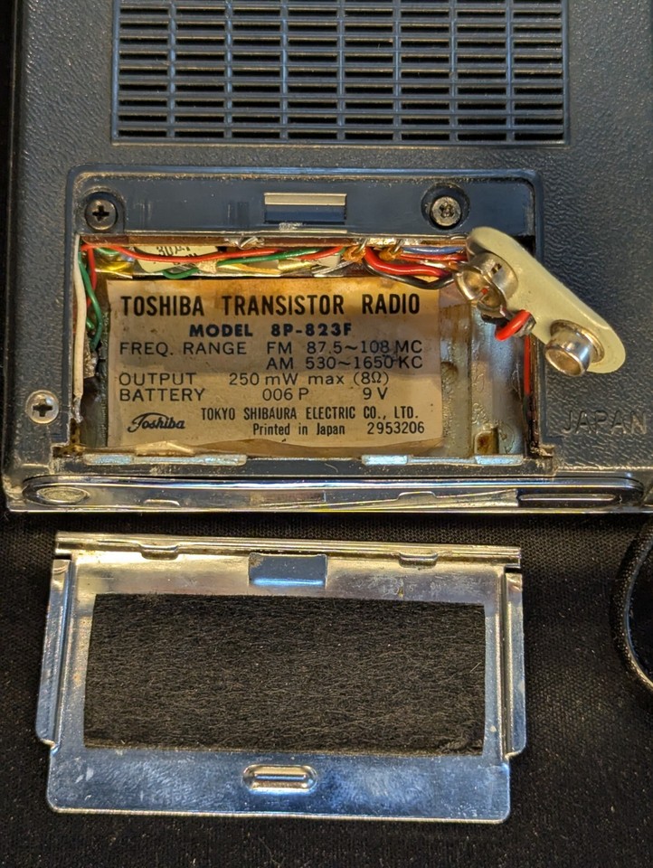 Vintage Toshiba Transistor Radio 8P-823F 1960's-70's Made In Japan | eBay