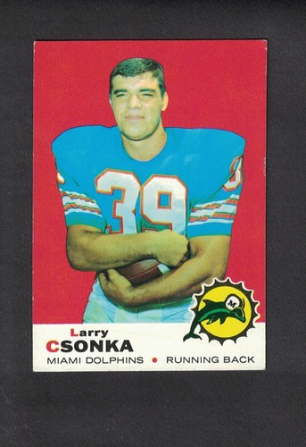 LARRY CSONKA DOLPHINS RUNNING BACK 1969 TOPPS #120 ROOKIE CARD (RC ...
