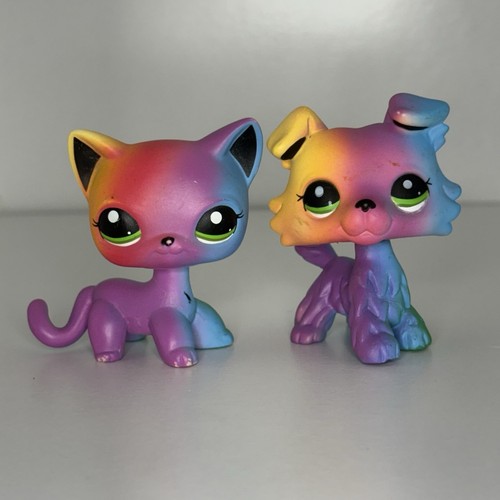 LPS Littlest Pet Shop customs 2pc Rainbow Shorthair cat and Collie | eBay