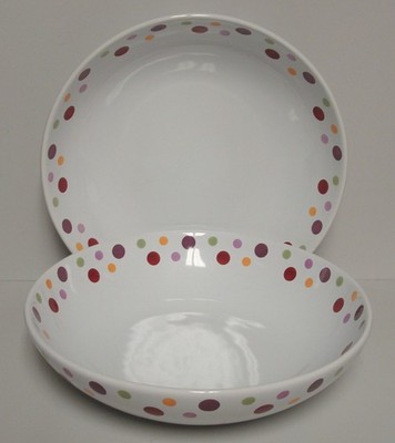Pampered Chef DOTS 10-7/8" Pasta Vegetable Bowls SET OF TWO | eBay