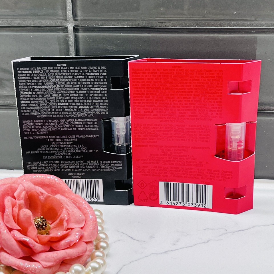 Valentino Fragrance Perfume Spray Sample set- Voce Viva & Uomo 1.2ml ...