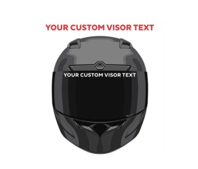 Two Your Custom visor text decal sticker for helmet Motorcycle bike ...