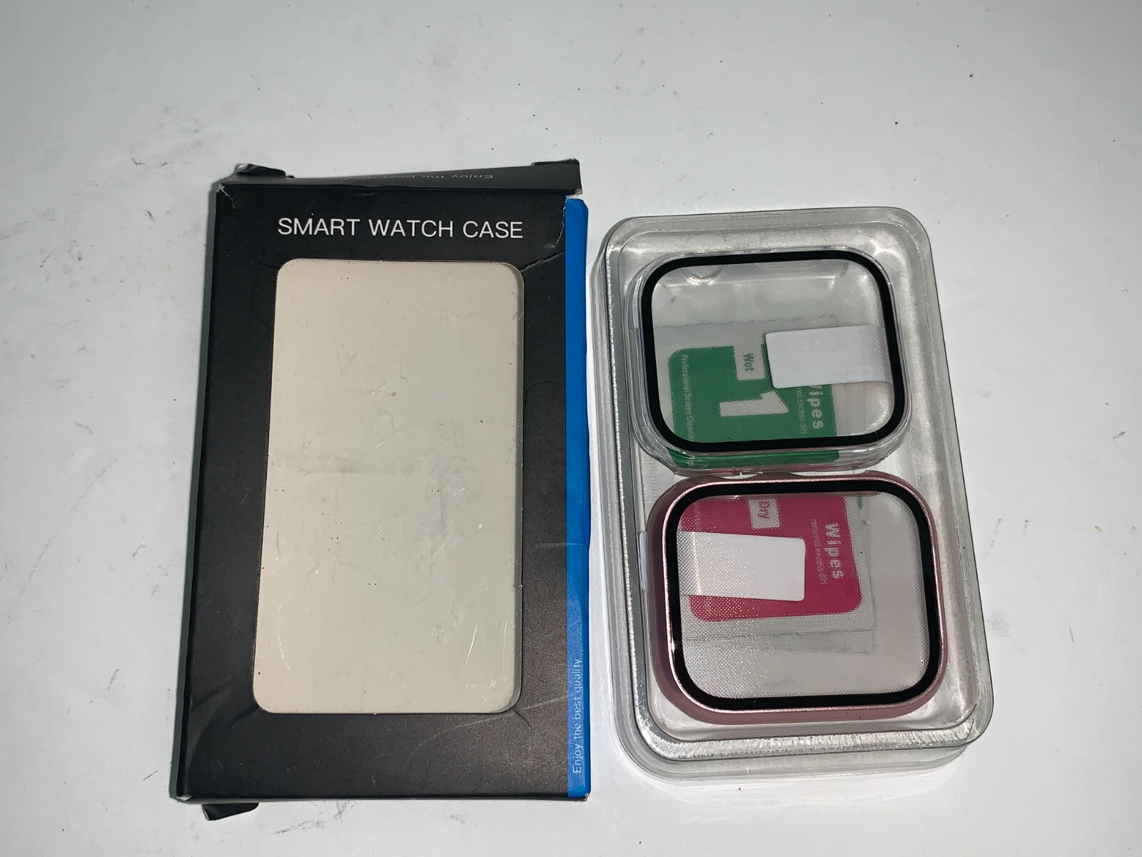 NEW in Pkg Lot of 2 41mm Apple Watch Covers Clear + Rose Gold | eBay