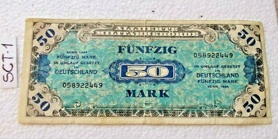 BANCONOTA 50 FUNFZIG MARK GERMANIA 1944 | eBay