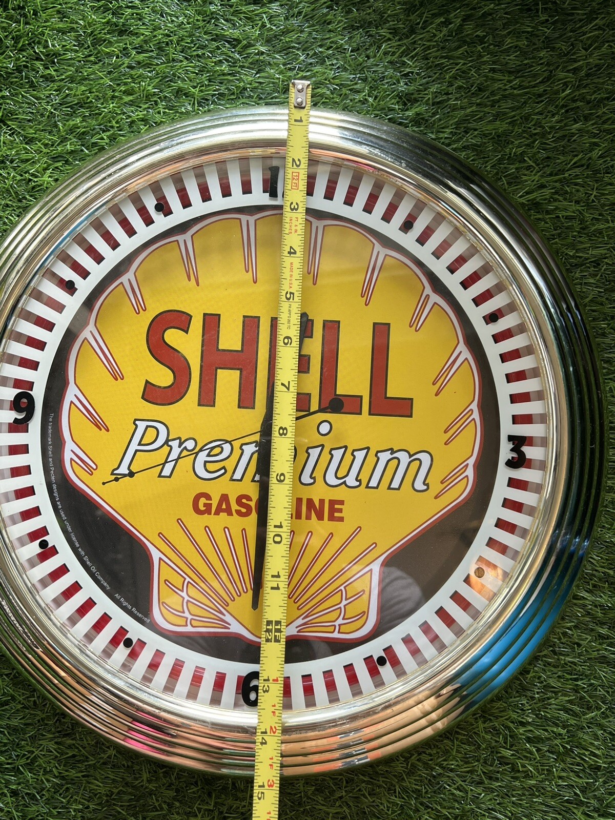 Shell Premium Gasoline Light Up Clock Retro Yellow | eBay
