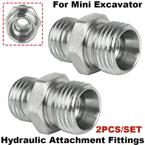 For Mini Excavator Hydraulic Attachment Fittings ( Sold In Pairs ...