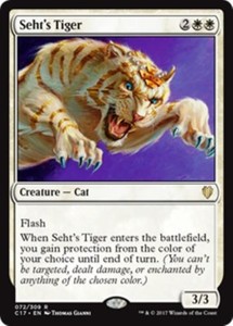 SEHT'S TIGER Commander 2017 MTG White Creature — Cat Rare | eBay