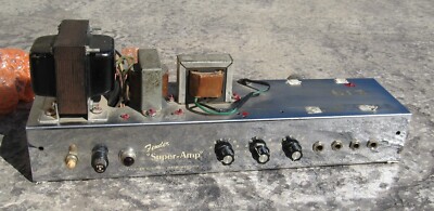Vintage 1955 Fender Super Amp Tweed Guitar Amplifier Chassis Only | eBay