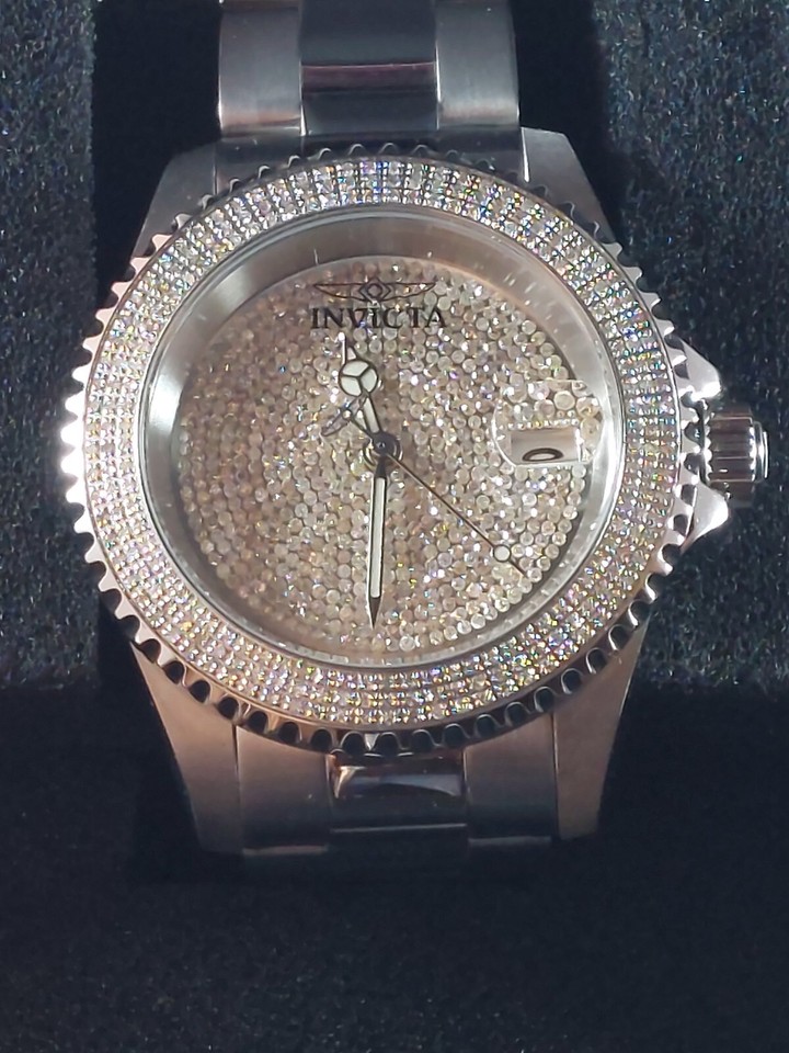 Invicta Pro Diver 3.58 Carat Diamond Automatic Men's Watch - 40mm, Steel (45619) | eBay