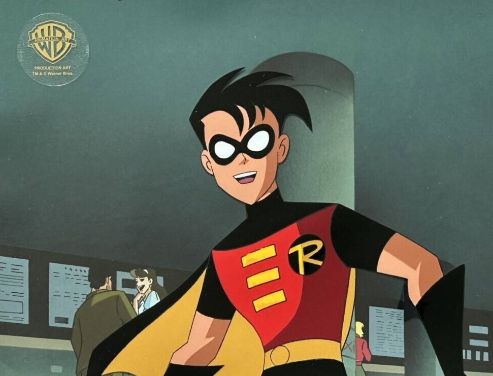 BRUCE TIMM rare ROBIN cel B13 GROWING PAINS Chasing Clayface BTAS WB ...
