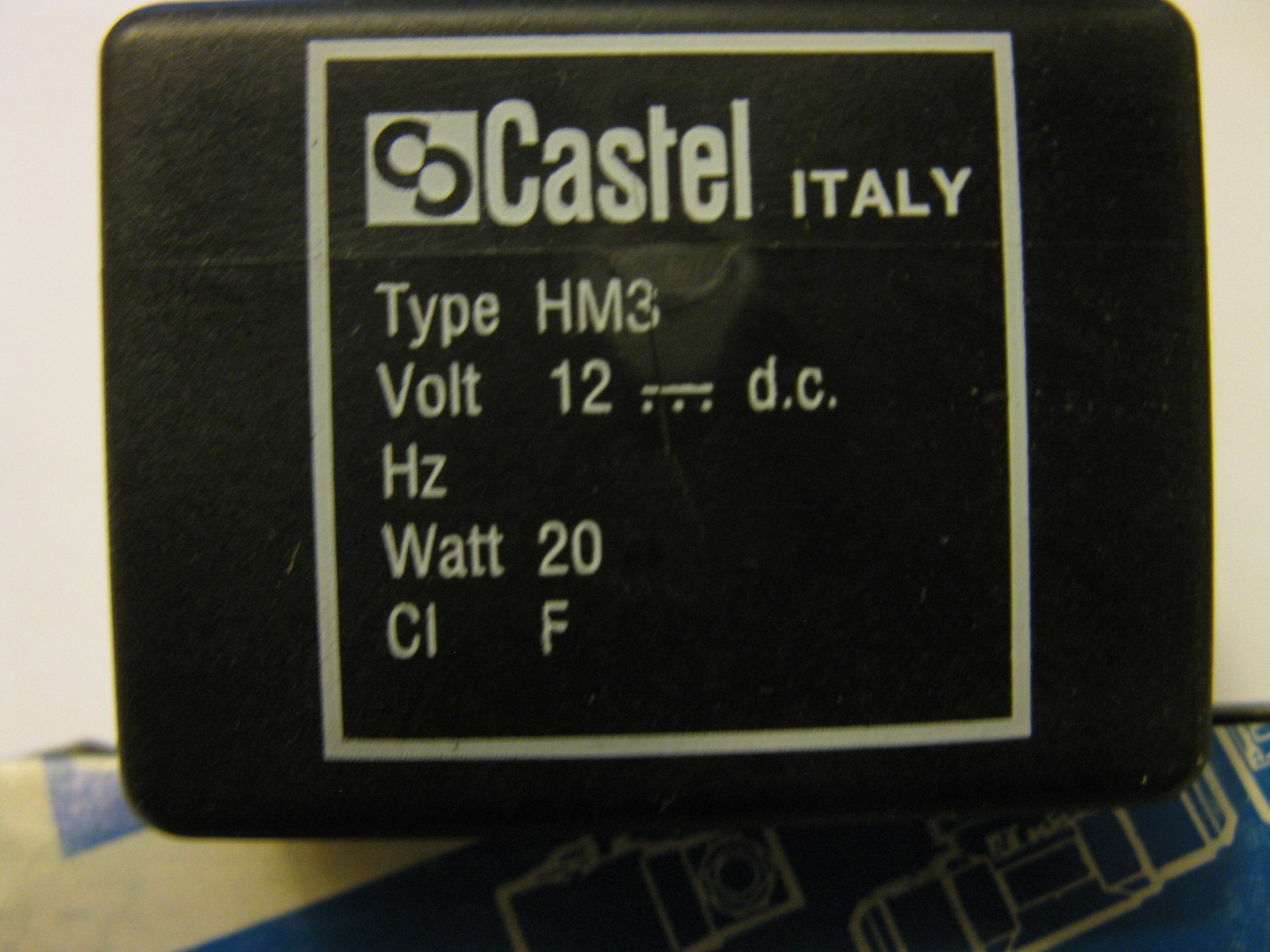 CASTEL SOLENOID VALVE COIL HF3 9320/RD1 REPLACE HM3 12vdc castel 9120 ...