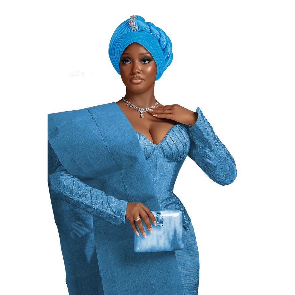Nigerian Women Sequins Hijab Hats Nigerian Bonnet Head Wrap Wedding ...