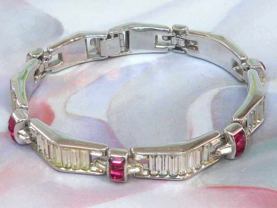 TRIFARI Bracelet Alfred Philippe Design Vintage 1930s Rhodium-plated ...