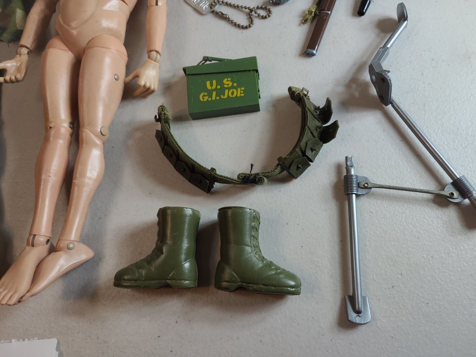 1960s GI Joe Machine Gun And emplacement Set Figure lot gijoe toy ...
