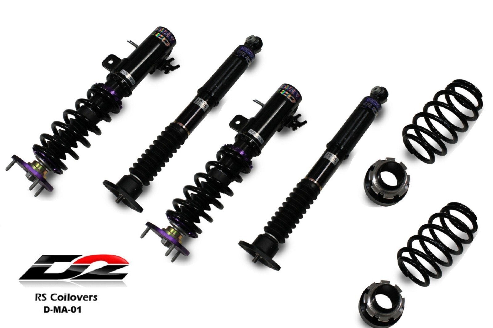 D2 Racing RS Coilovers Adjustable Shocks For 11-19 Fiesta 11-14 2 D-MA ...