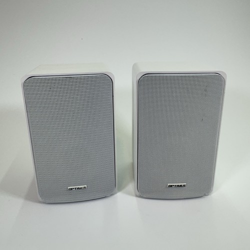Pair Realistic Optimus Pro 7 White 7 × 4.5" Bookshelf Speakers Model 40 ...