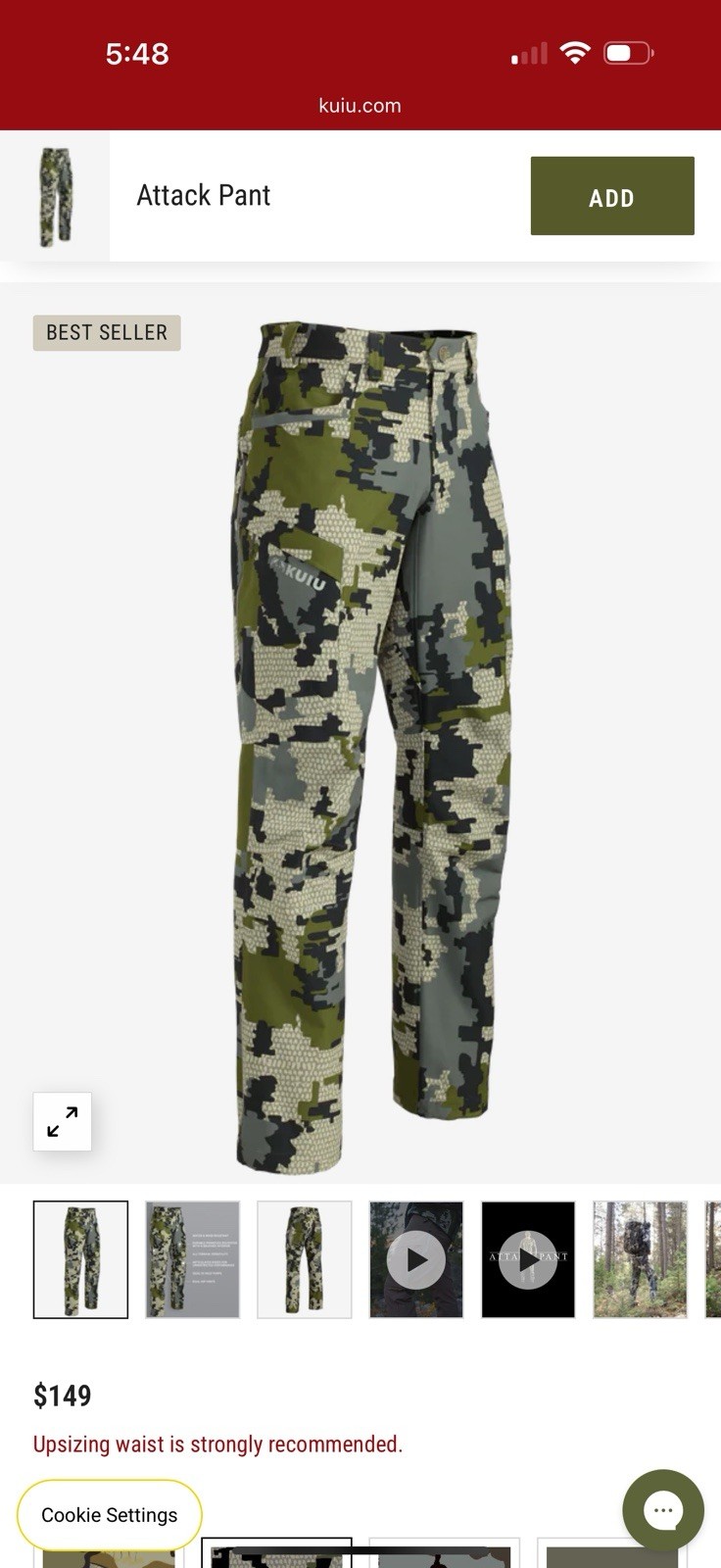 KUIU Attack Pants Size 38 VIAS Ultralight Hunting Pants | eBay