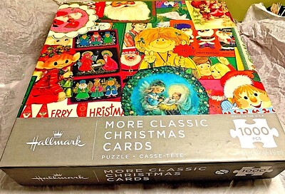 Hallmark More Classic Christmas Cards 1000 pc Jigsaw Puzzle Family Fun ...
