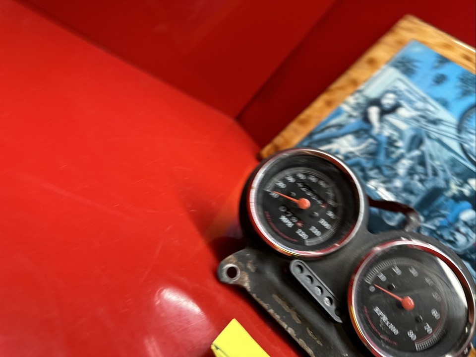 Harley 1994 Dyna Convertible Gauge Dual Speedo Speedometer Tach ...